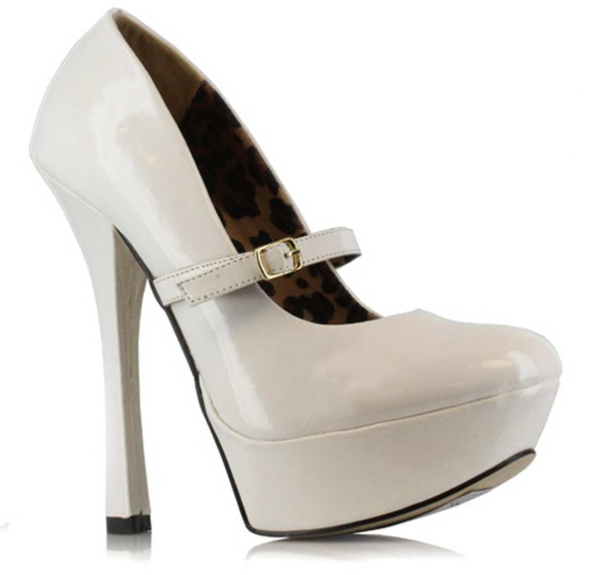 Ellie Shoes Volume 39 633-Payton - White in Sexy Heels & Platforms - $32.55