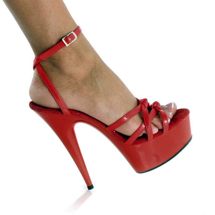 Karo Shoes 6161 Red Patent/Red in Sexy Heels & Platforms - $125.99