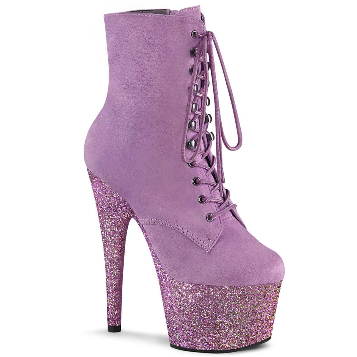 Pleaser Adore-1020FSMG - Purple FSuede Multi Mini Glitter in Sexy Boots ...