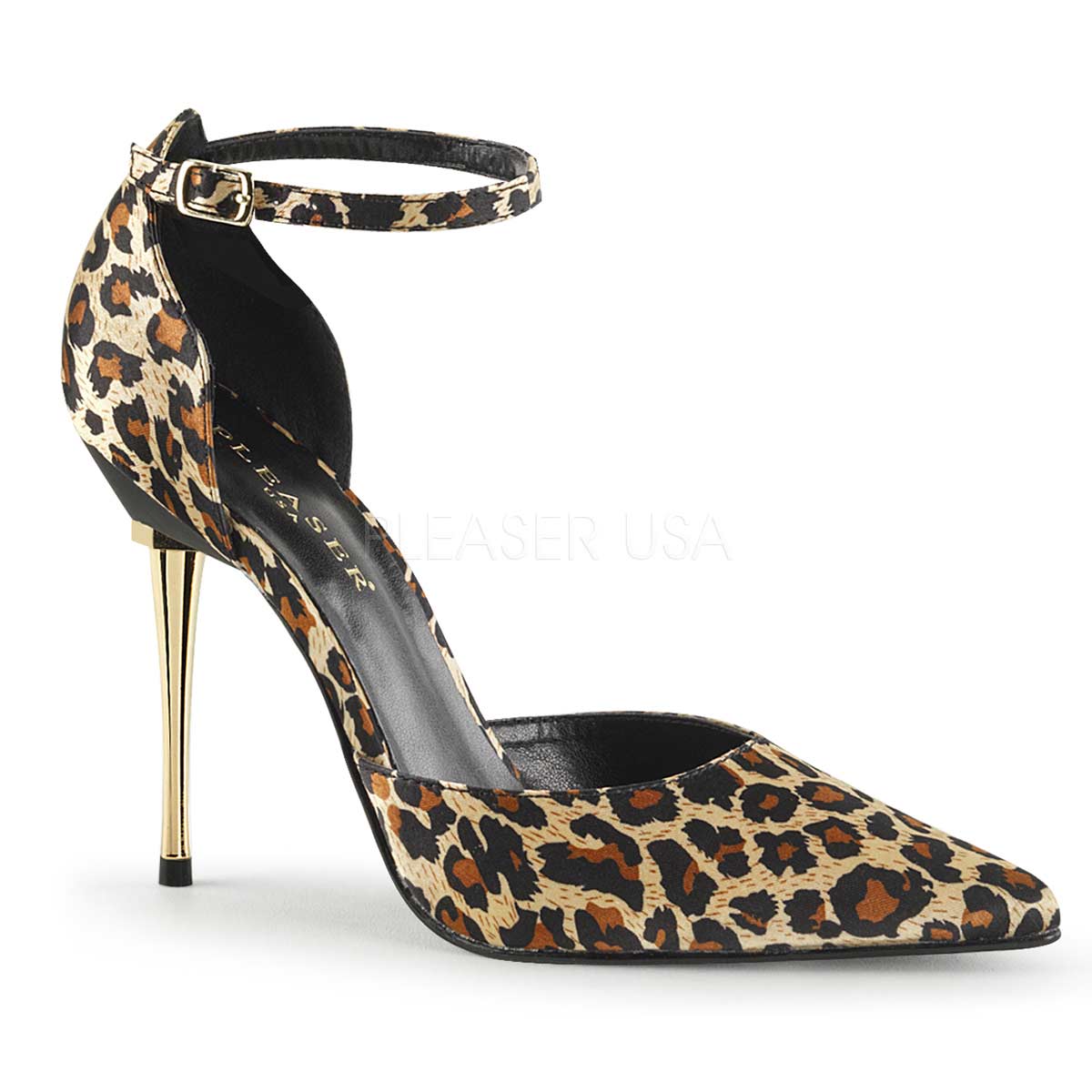 Pleaser Appeal 21 Leopard Print Satin In Sexy Heels And Platforms 42 29