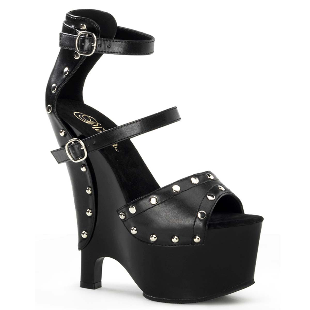 Pleaser BEAU-613 - Black Pu Black in Sexy Heels & Platforms - $43.19
