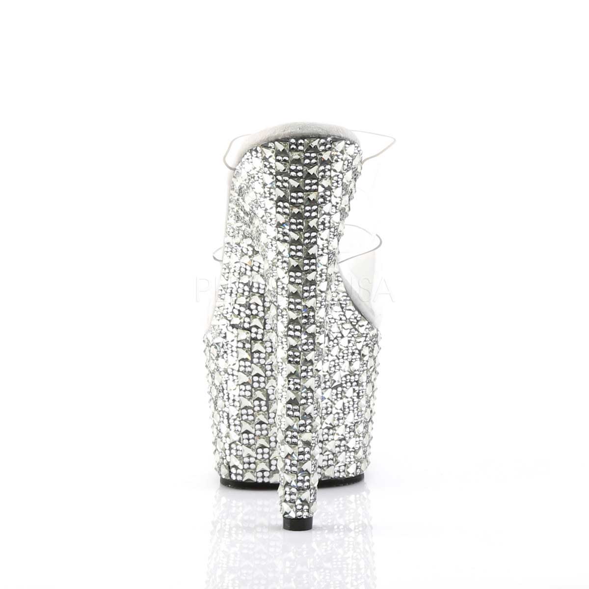 Pleaser BEJEWELED-702PS - Clear Silver in Sexy Heels & Platforms - $64.79