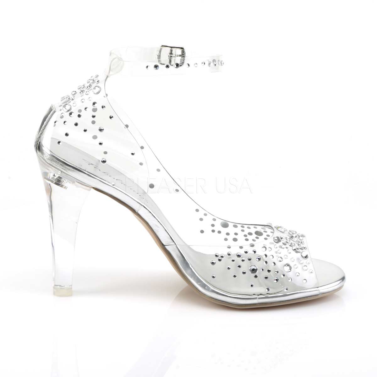 Pleaser Fabulicious CLEARLY-430RS - Clear in Sexy Heels & Platforms ...
