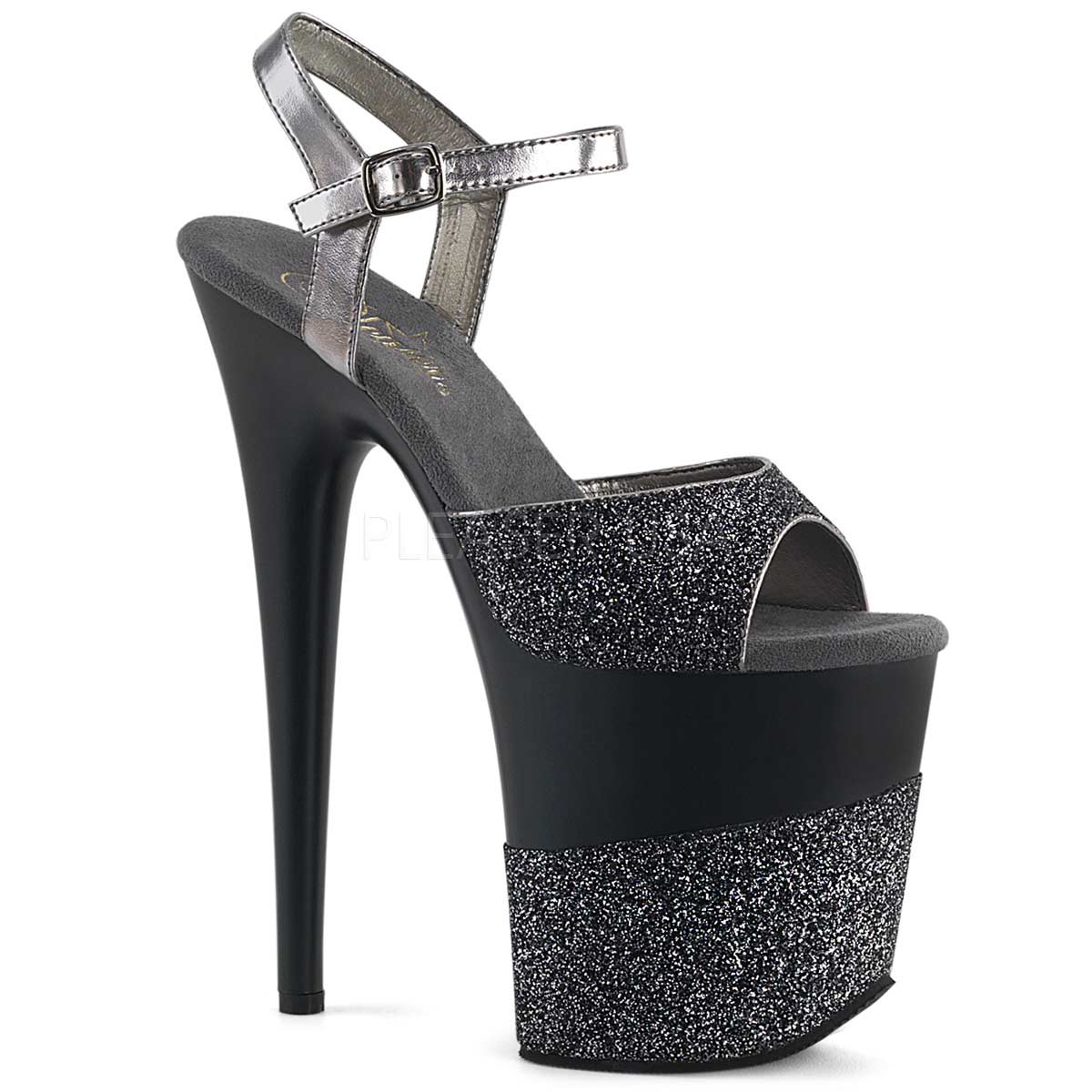 Pleaser Flamingo-809-2G - Pewter Glitter in Sexy Heels & Platforms - $51.91