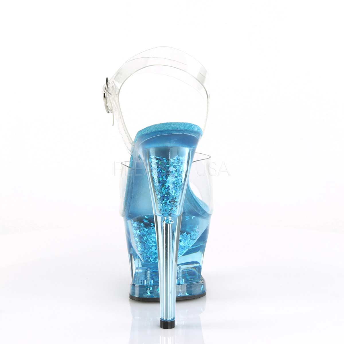 Pleaser Moon-708GFT - Clear Blue Tinted in Sexy Heels & Platforms - $43.99