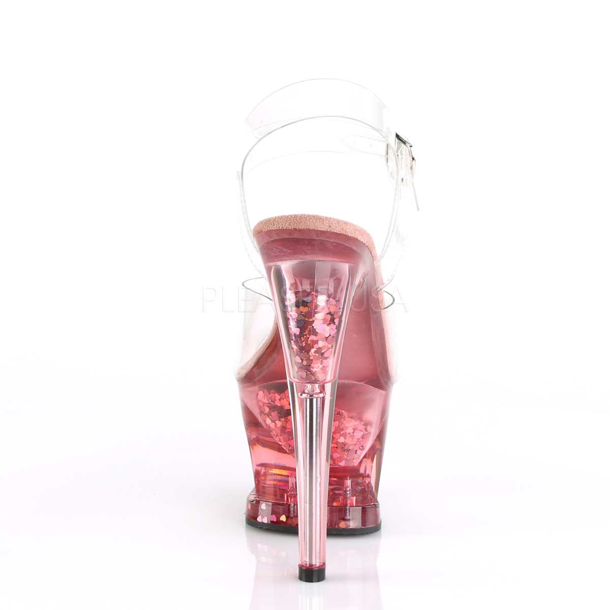 Pleaser Moon-708GFT - Clear Pink Tinted in Sexy Heels & Platforms - $43.99