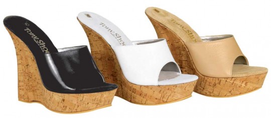 Tony Shoes W-544-5 White Leather on Cork SPECIAL - Size 7 in Specials ...